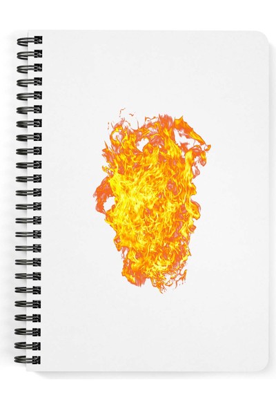 Astak Alev Baskılı Ahşap Kapaklı Defter 15X20 cm DFT6295