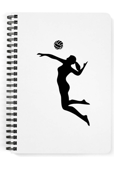 Astak Voleybol Baskılı Ahşap Kapaklı Defter 15X20 cm DFT6219