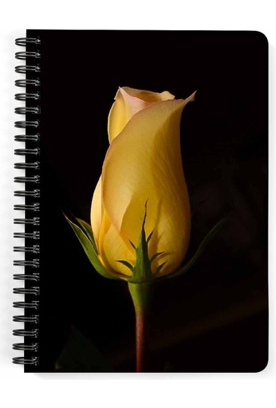 Lale Baskılı Ahşap Kapaklı Defter 15X20 cm DFT2892