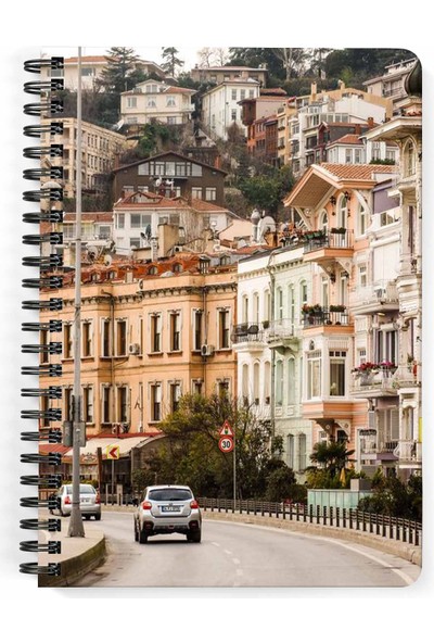 Istanbul Baskılı Ahşap Kapaklı Defter 15X20 cm DFT2697