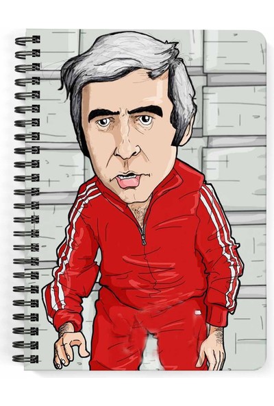 Badi Ekrem Baskılı Ahşap Kapaklı Defter 15X20 cm DFT2704