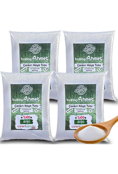 Tuzcu Ahmet 4 kg Taş Değirmende Öğütülmüş Kristal Çankırı Kaya Tuzu Tuzcu Ahmet 4 kg Taş Değirmende Öğütülmüş Kristal Çankırı Kaya Tuzu