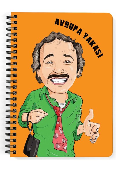 Avrupa Yakası Baskılı Ahşap Kapaklı Defter 15X20 cm DFT4630