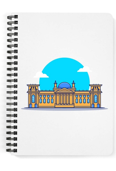 Londra Baskılı Ahşap Kapaklı Defter 15X20 cm DFT2128