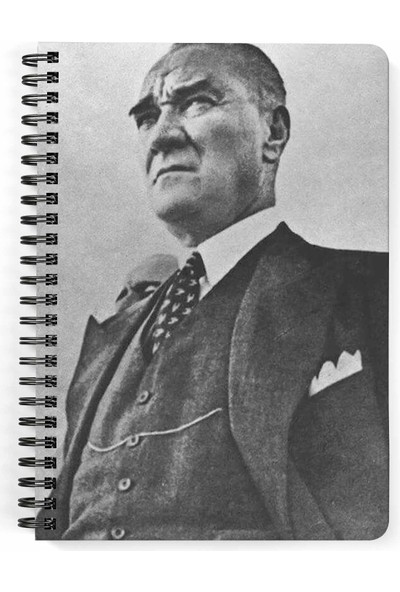 Atatürk Baskılı Ahşap Kapaklı Defter 15X20 cm DFT3699