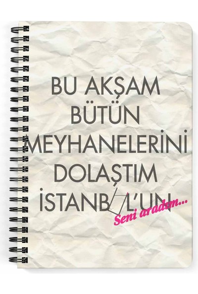 Astak Seni Aradım Baskılı Ahşap Kapaklı Defter 15X20 cm DFT2735