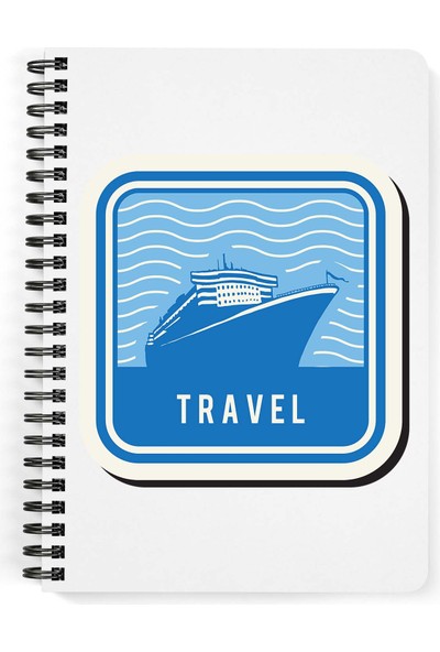 Astak Travel Baskılı Ahşap Kapaklı Defter 15X20 cm DFT2212