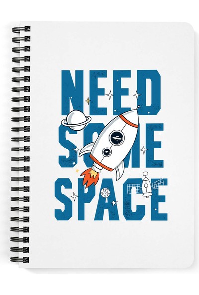 Need Some Space Baskılı Ahşap Kapaklı Defter 15X20 cm DFT1903