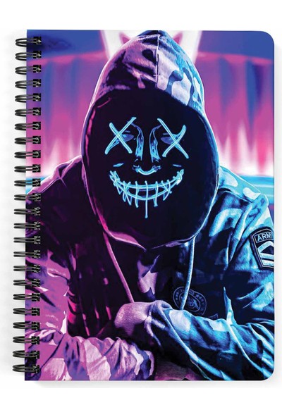 Marsmelo Baskılı Ahşap Kapaklı Defter 15X20 cm DFT4733