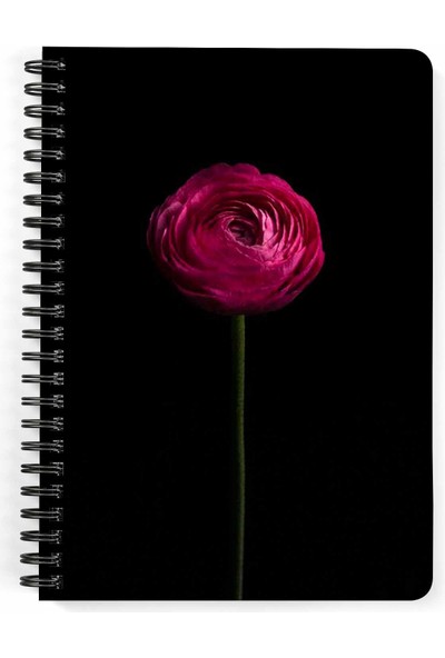 Astak Çiçek Baskılı Ahşap Kapaklı Defter 15X20 cm DFT2886