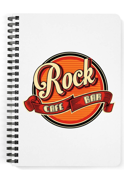 Rock Baskılı Ahşap Kapaklı Defter 15X20 cm DFT1583