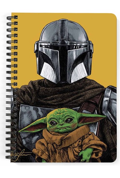 Star Wars Baskılı Ahşap Kapaklı Defter 15X20 cm DFT4787