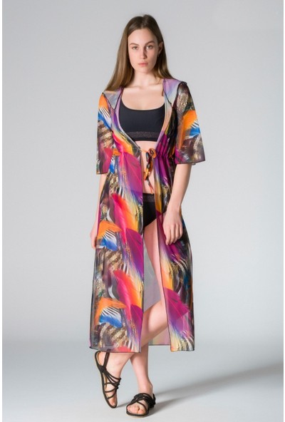 Lifeformoda Kadın Kimono Bağlamalı Kapüşonlu Desenli Uzun Tül Pareo P-17 Lifeformoda Kadın Kimono Bağlamalı Kapüşonlu Desenli Uzun Tül Pareo P-17