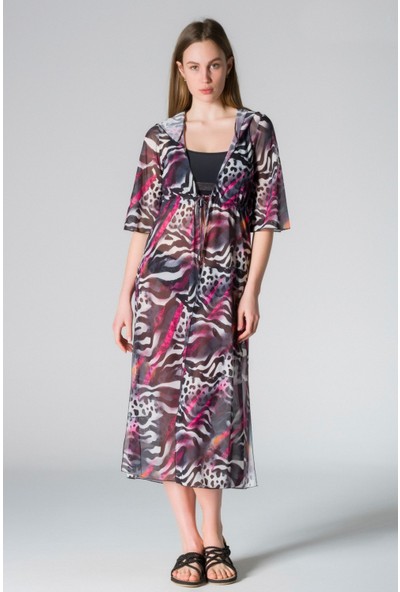 Lifeformoda Kadın Kimono Bağlamalı Kapüşonlu Desenli Uzun Tül Pareo P-17 Lifeformoda Kadın Kimono Bağlamalı Kapüşonlu Desenli Uzun Tül Pareo P-17