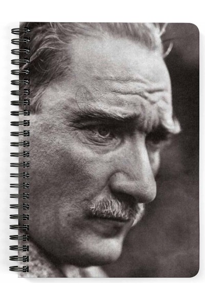 Atatürk Baskılı Ahşap Kapaklı Defter 15X20 cm DFT3697