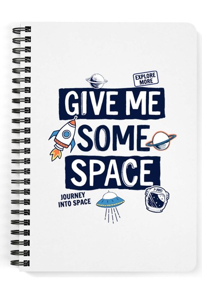 Give Me Some Space Baskılı Ahşap Kapaklı Defter 15X20 cm DFT1962 Give Me Some Space Baskılı Ahşap Kapaklı Defter 15X20 cm DFT1962