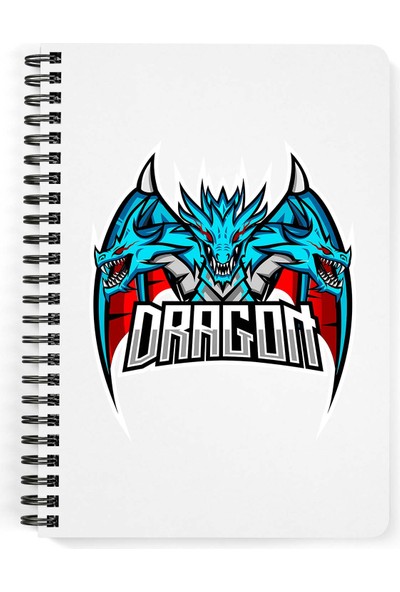 Dragon Baskılı Ahşap Kapaklı Defter 15X20 cm DFT1745