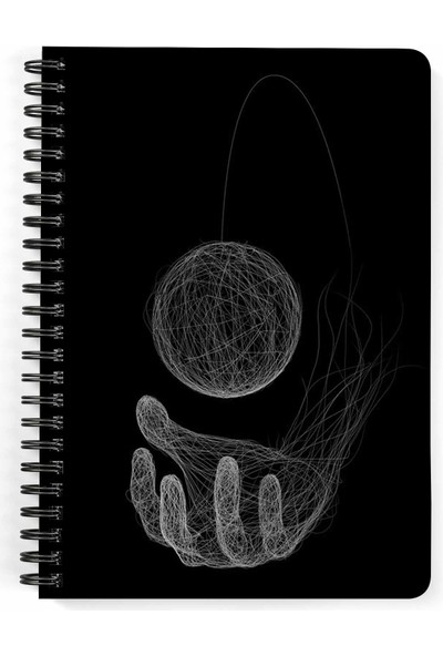 Astak Soyut Insan Baskılı Ahşap Kapaklı Defter 15X20 cm DFT3072