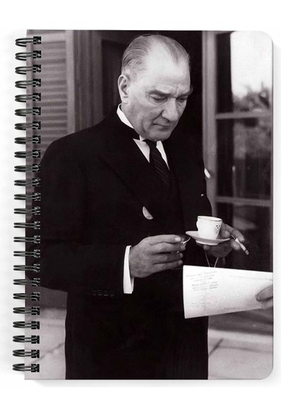 Atatürk Baskılı Ahşap Kapaklı Defter 15X20 cm DFT3693