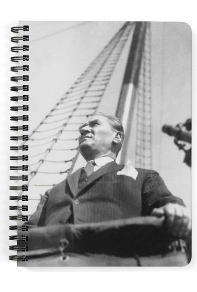 Atatürk Baskılı Ahşap Kapaklı Defter 15X20 cm DFT3783