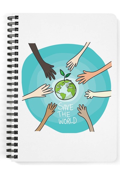 Astak Save The World Baskılı Ahşap Kapaklı Defter 15X20 cm DFT1979 Astak Save The World Baskılı Ahşap Kapaklı Defter 15X20 cm DFT1979