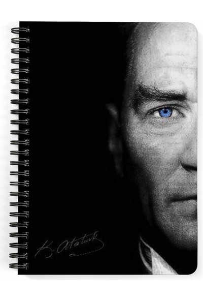 Atatürk Baskılı Ahşap Kapaklı Defter 15X20 cm DFT3534