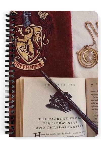Harry Potter Baskılı Ahşap Kapaklı Defter 15X20 cm DFT3752