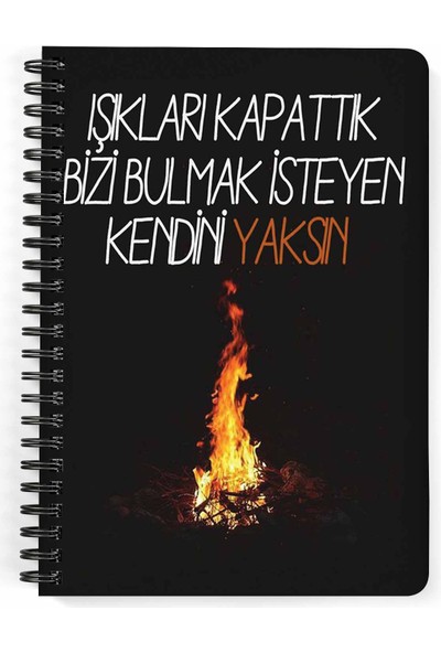 Astak Kendini Yaksın Baskılı Ahşap Kapaklı Defter 15X20 cm DFT4901
