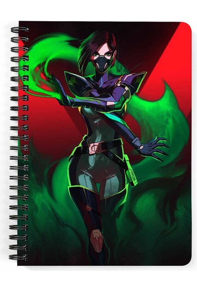 Viper Valorant Baskılı Ahşap Kapaklı Defter 15X20 cm DFT3310 Viper Valorant Baskılı Ahşap Kapaklı Defter 15X20 cm DFT3310