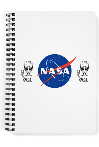 Nasa Baskılı Ahşap Kapaklı Defter 15X20 cm DFT1123