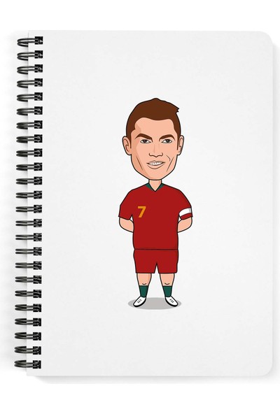 Ronaldo Baskılı Ahşap Kapaklı Defter 15X20 cm DFT1178