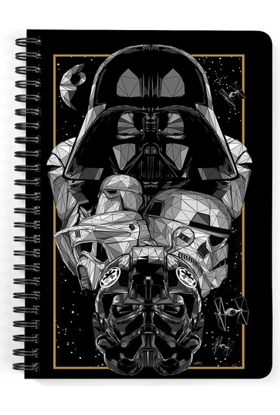 Star Wars Baskılı Ahşap Kapaklı Defter 15X20 cm DFT4786