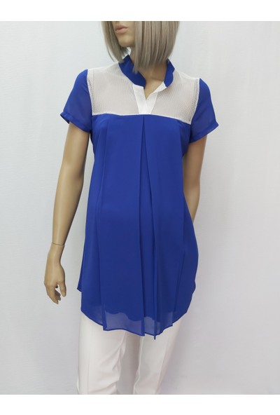 Tria Robası Fileli Yazlık Hamile Şifon Bluz