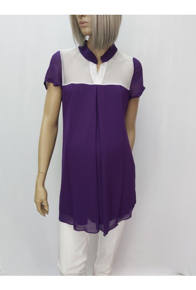 Tria Robası Fileli Yazlık Hamile Şifon Bluz