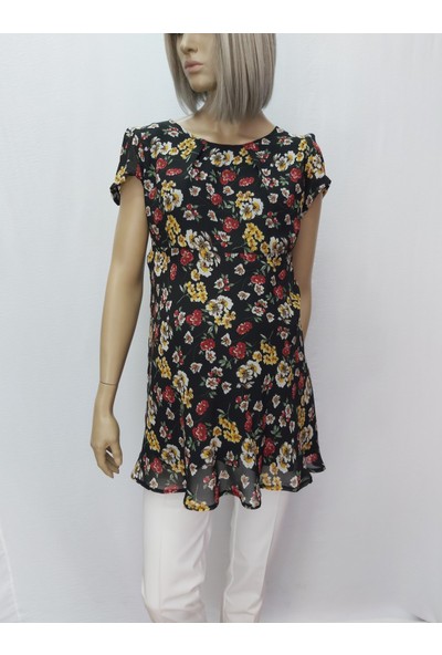 Tria Tria çiçek Desenli Yazlık Hamile Şifon Bluz