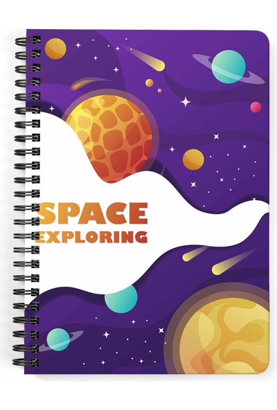 Space Exploring Baskılı Ahşap Kapaklı Defter 15X20 cm DFT5163 Space Exploring Baskılı Ahşap Kapaklı Defter 15X20 cm DFT5163