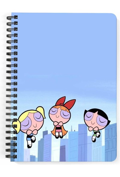 Powerpuff Girls Baskılı Ahşap Kapaklı Defter 15X20 cm DFT2689