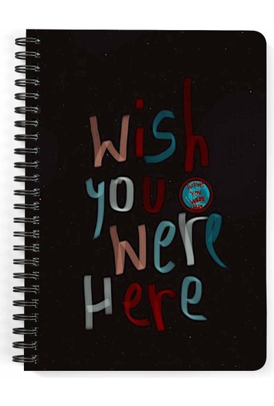 Ingilizce Sözler Baskılı Ahşap Kapaklı Defter 15X20 cm DFT3434