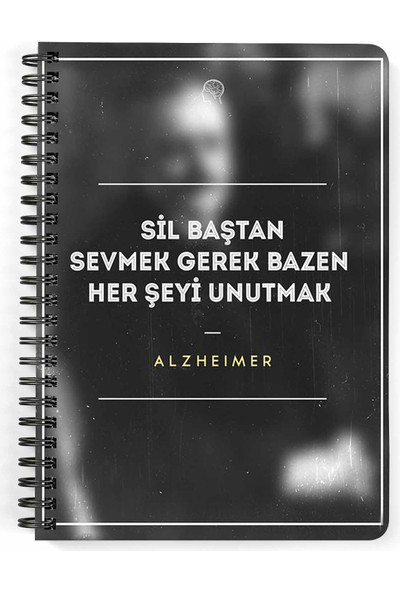 Alzheimer Baskılı Ahşap Kapaklı Defter 15X20 cm DFT2764