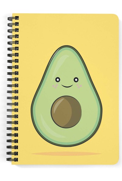 Avokado Baskılı Ahşap Kapaklı Defter 15X20 cm DFT2454