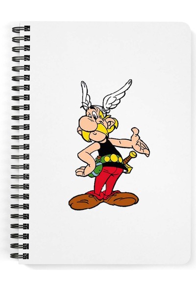 Asterix Baskılı Ahşap Kapaklı Defter 15X20 cm DFT6875