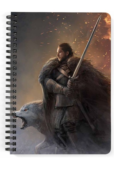 Game Of Thrones Baskılı Ahşap Kapaklı Defter 15X20 cm DFT3338