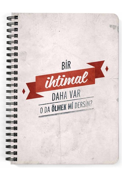 Astak Bir Ihtimal Baskılı Ahşap Kapaklı Defter 15X20 cm DFT5057