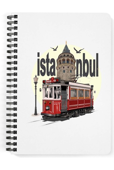 Istanbul Baskılı Ahşap Kapaklı Defter 15X20 cm DFT2312