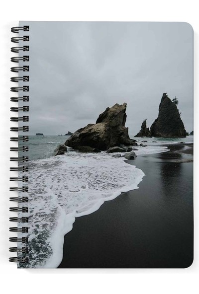 Alacakaranlık Baskılı Ahşap Kapaklı Defter 15X20 cm DFT3446