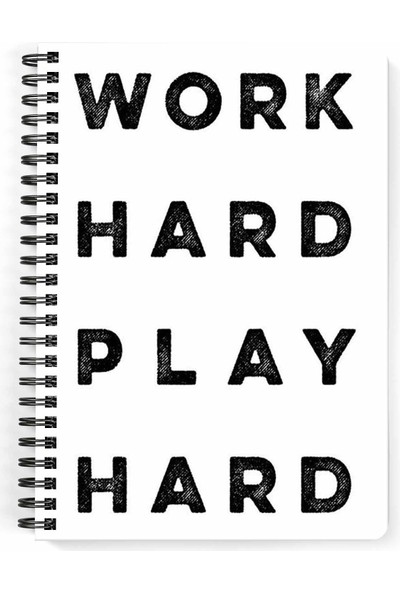 Play Hard Baskılı Ahşap Kapaklı Defter 15X20 cm DFT3639