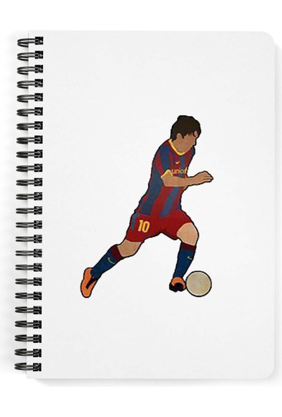 Messi Baskılı Ahşap Kapaklı Defter 15X20 cm DFT6604