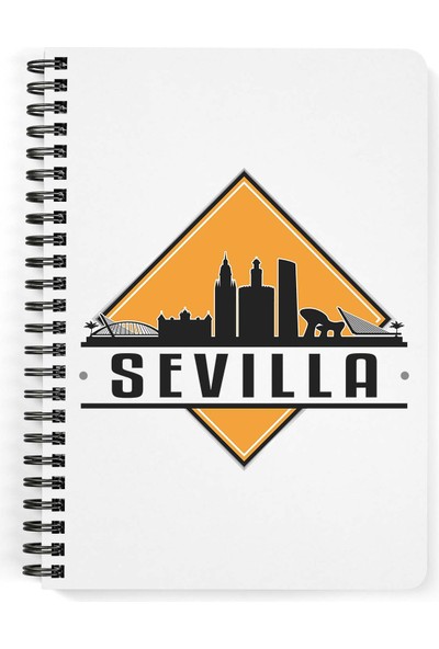 Sevilla Baskılı Ahşap Kapaklı Defter 15X20 cm DFT2224