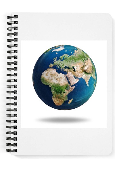 Dünya Baskılı Ahşap Kapaklı Defter 15X20 cm DFT1914