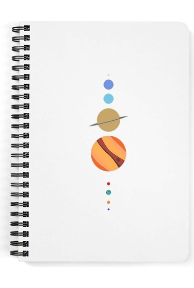 Astak Gezegen Baskılı Ahşap Kapaklı Defter 15X20 cm DFT1969